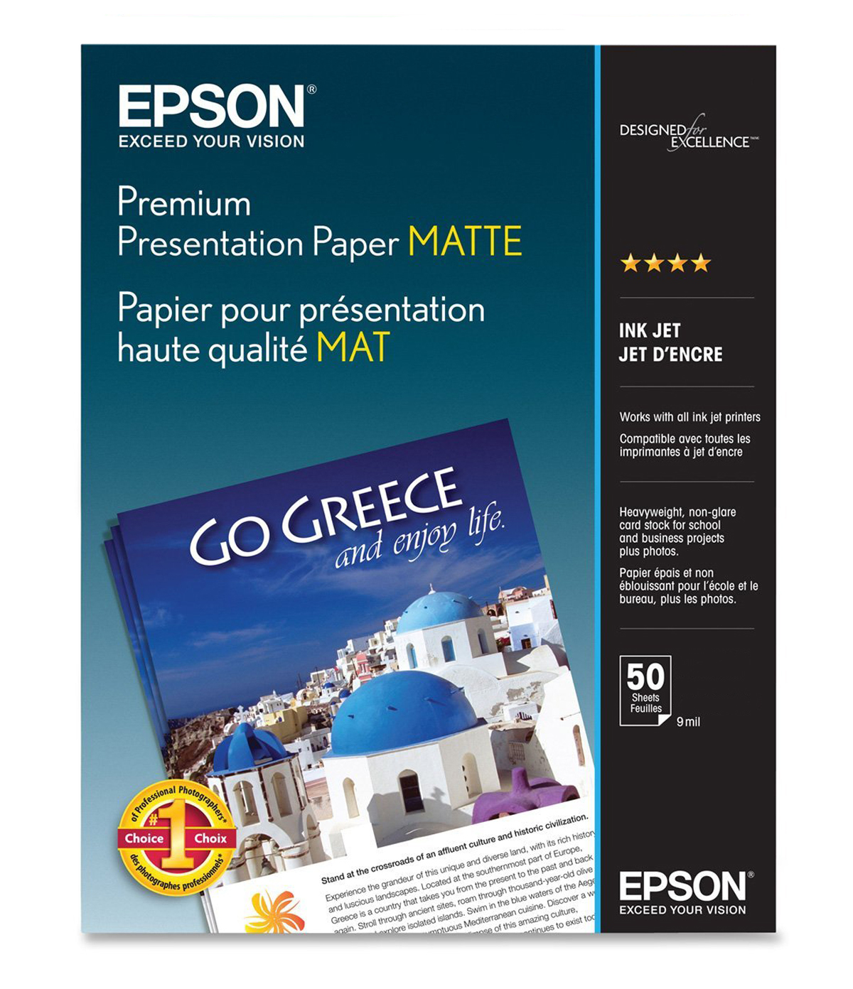 Epson | Premium Presentation Paper Matte 8 x 10in. - 50 sheets | S041467