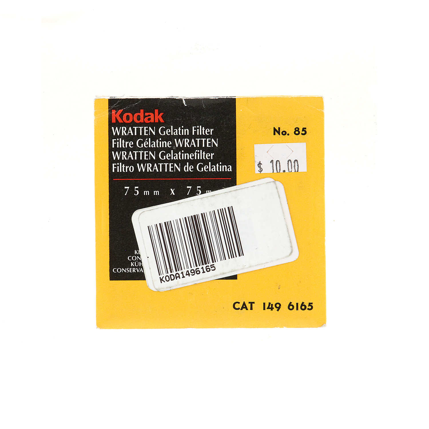 Kodak | 75mm #85 Color Conversion Wratten Gel Filter | 1496165