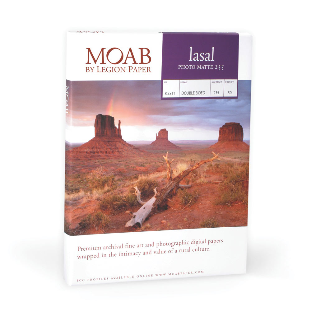 Legion | Moab Lasal Photo Matte 235 5x7 in. (Box of 50) | F01LSM2355750