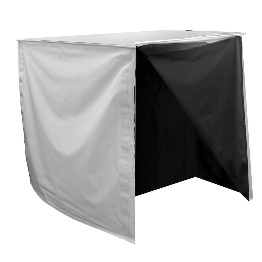 La Rag House 48 x 48 in. Ultra Black and White 4 Sided