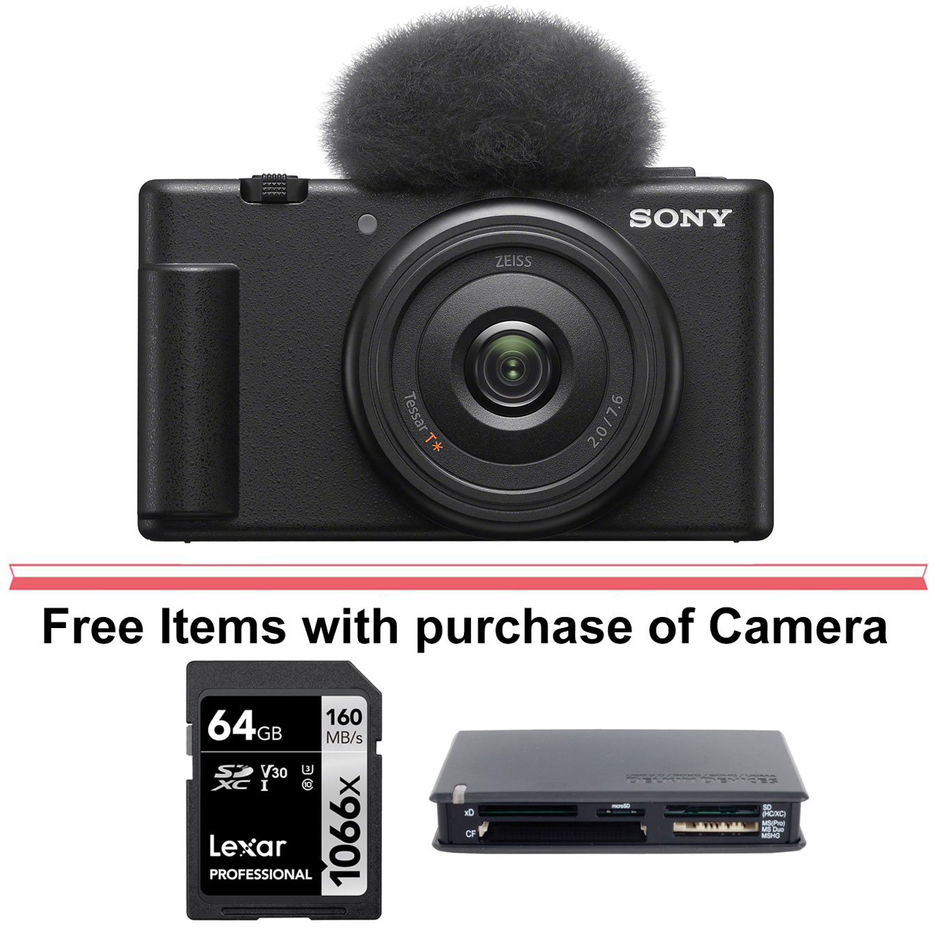 Sony ZV-1F Vlogging Camera (Black)