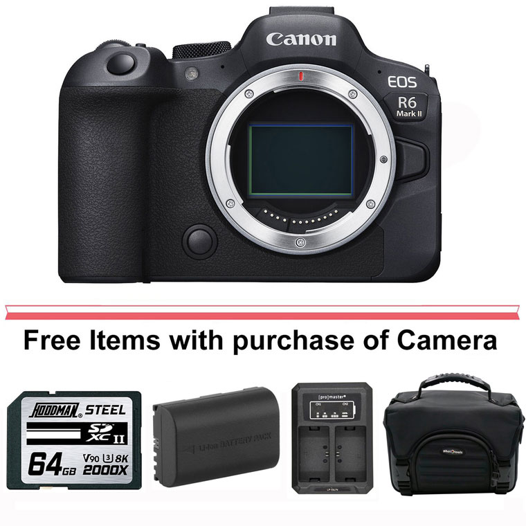 Canon EOS R6 Mark II Mirrorless Digital Camera Body with Stop Motion ...