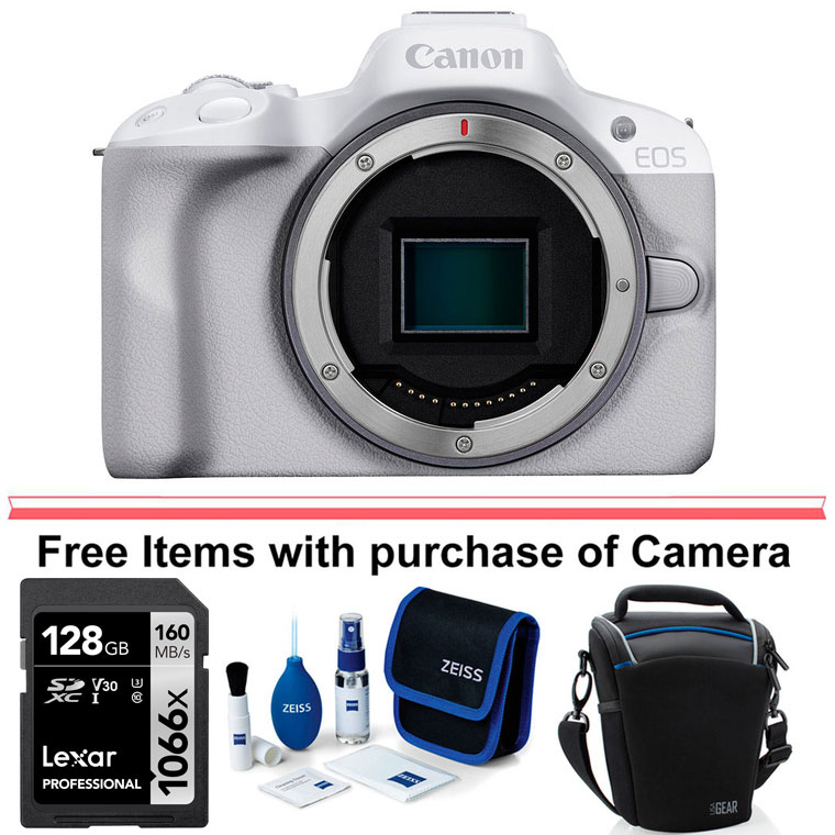 Canon EOS R50 Mirrorless Digital Camera Body (White)