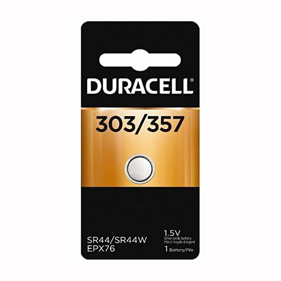 Duracell 357 303 A76 PX76 SR44W/SW LR44 AG13 Silver Oxide Battery