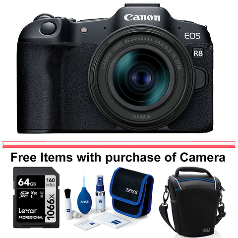 Canon EOS R8 Mirrorless Digital Camera with 24-50mm Lens